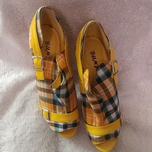 Bumper | Shoes | Bumper Plaid Stiletto Heels Shoes | Poshmark